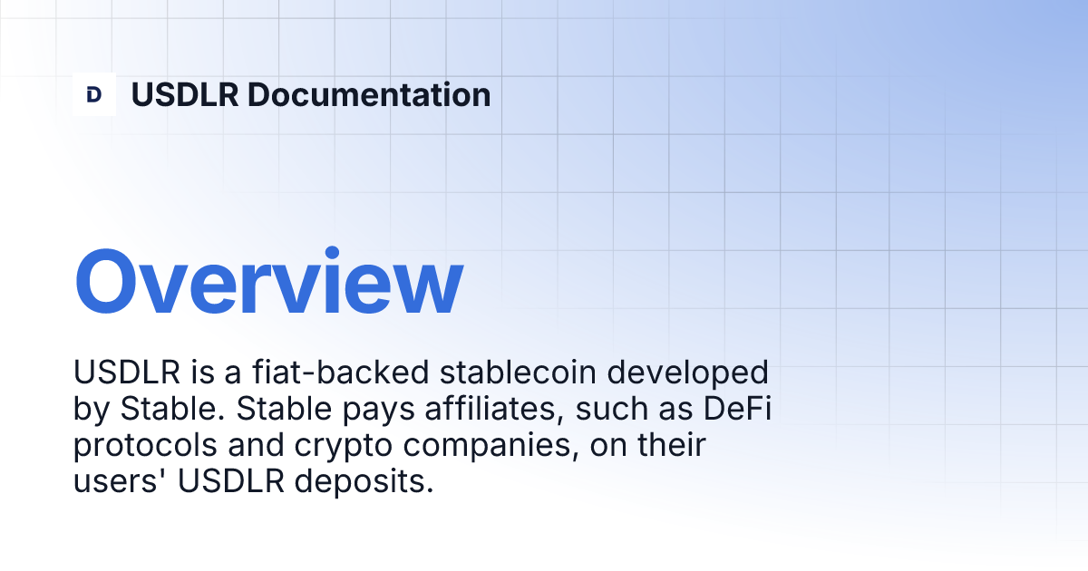 Overview | USDLR Documentation