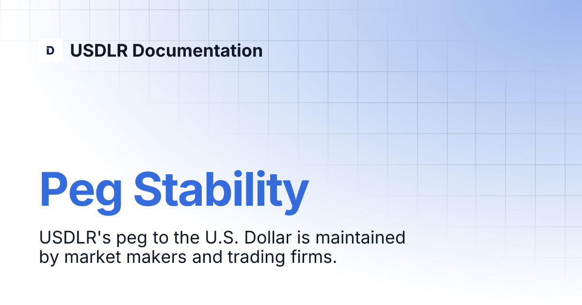 Peg Stability | USDLR Documentation